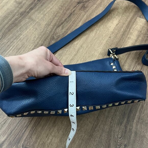 INZI | Bags | Inzi Rockstud Hobo Messenger Crossbody Bag Navy | Poshmark